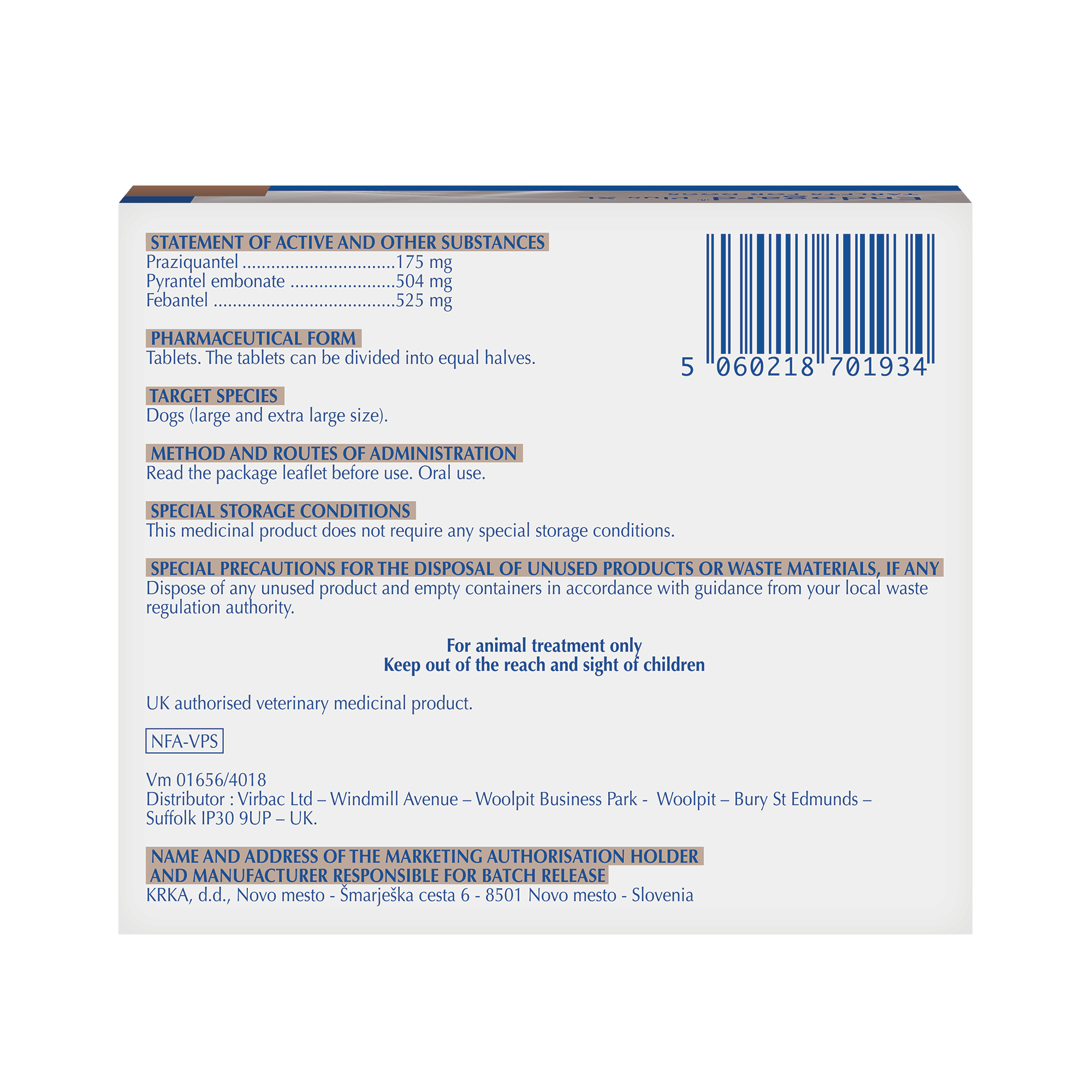 Endogard Plus - Broad-Spectrum Worming Tablet for Dogs - Virbac UK