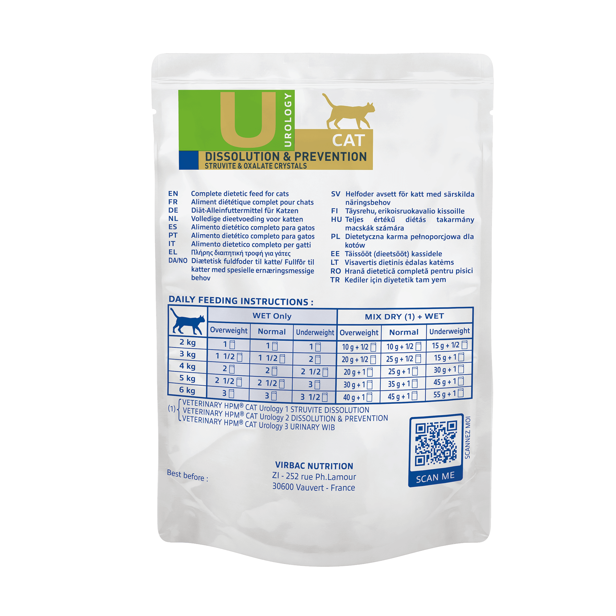 Urology Cat Wet Food - Dissolution & Prevention 12x85g - Virbac UK