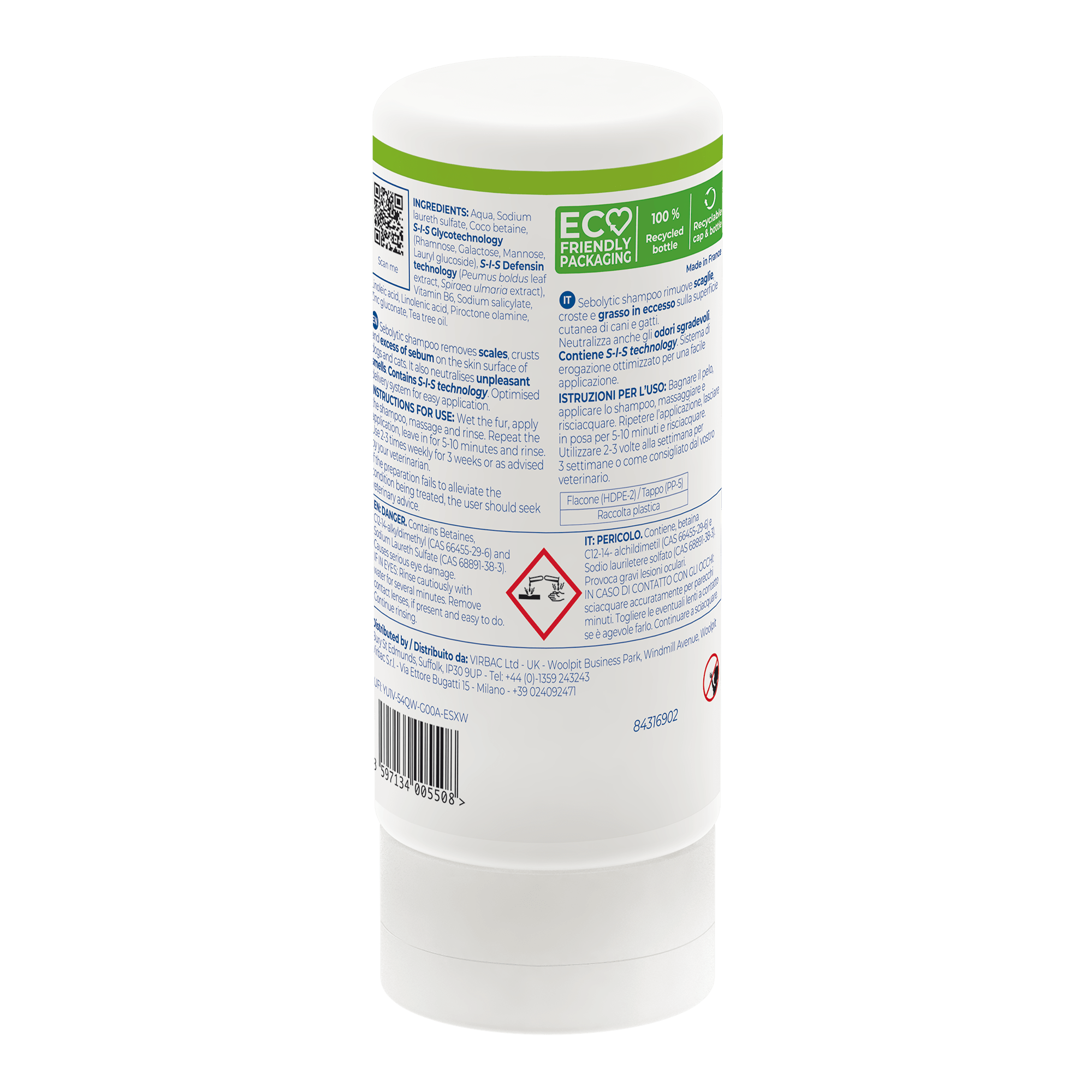 Sebolytic Shampoo for Dogs & Cats – Greasy & Scaly Skin - Virbac UK