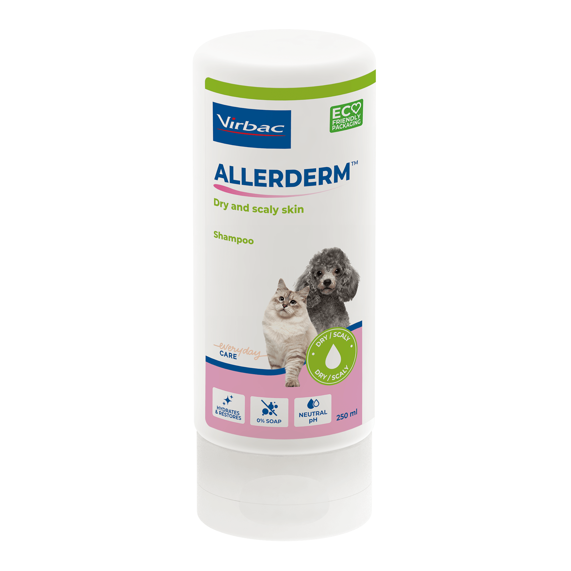 Allerderm Shampoo for Cats & Dogs - Dry & Scaly Skin - Virbac UK