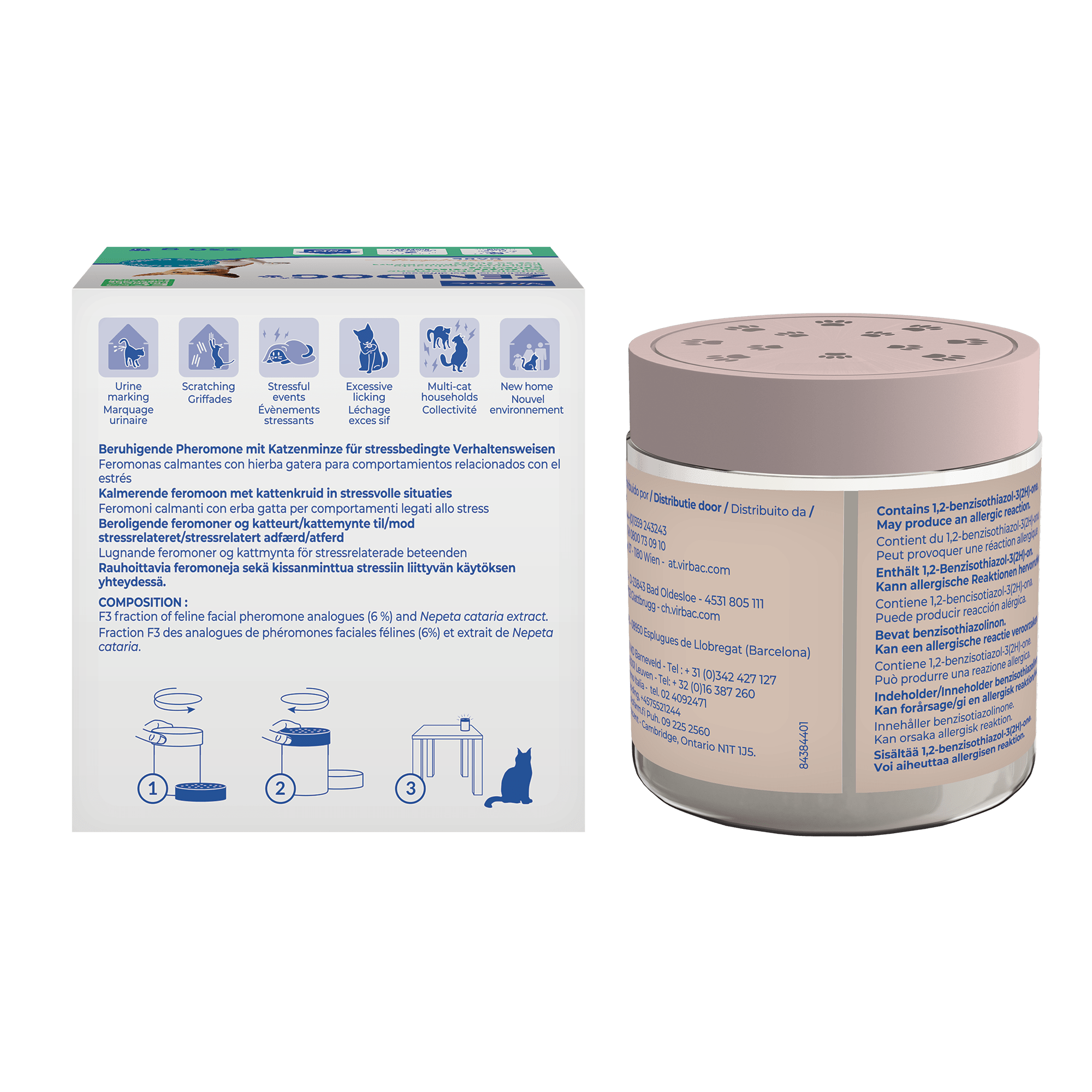 Zenifel Gel Diffuser with Calming Pheromones for Cats - Virbac UK