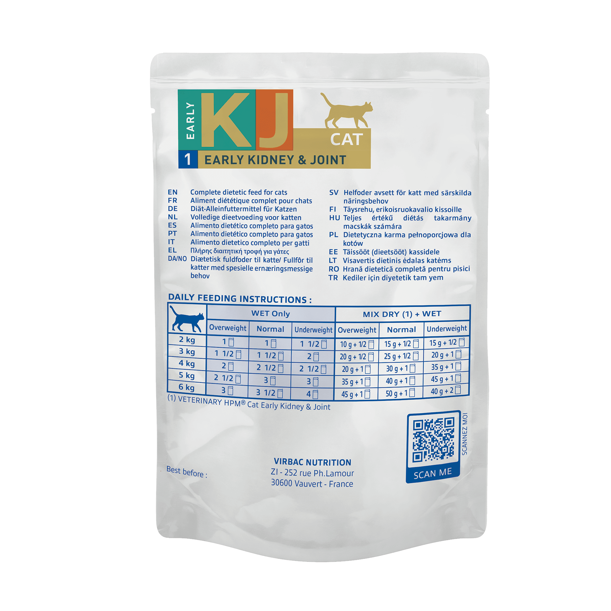Early Kidney & Joint Cat Wet Food KJ1 12x85g - Virbac UK