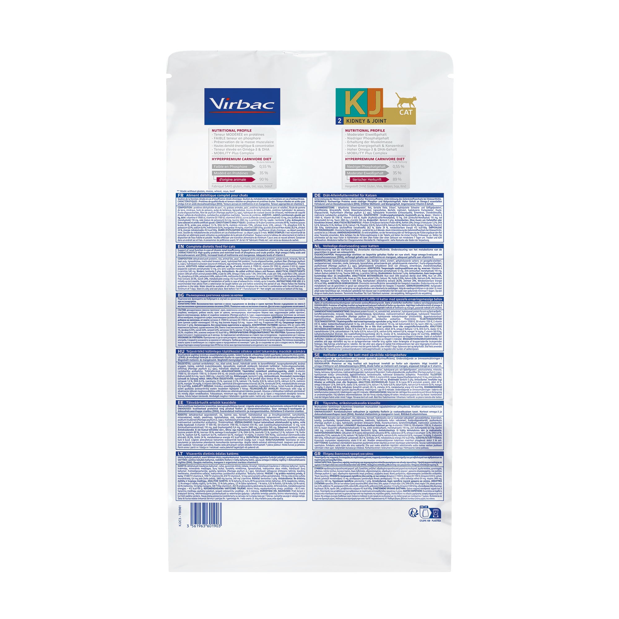 Kidney & Joint Cat Food KJ2 – For Chronic Kidney Disease - Virbac UK