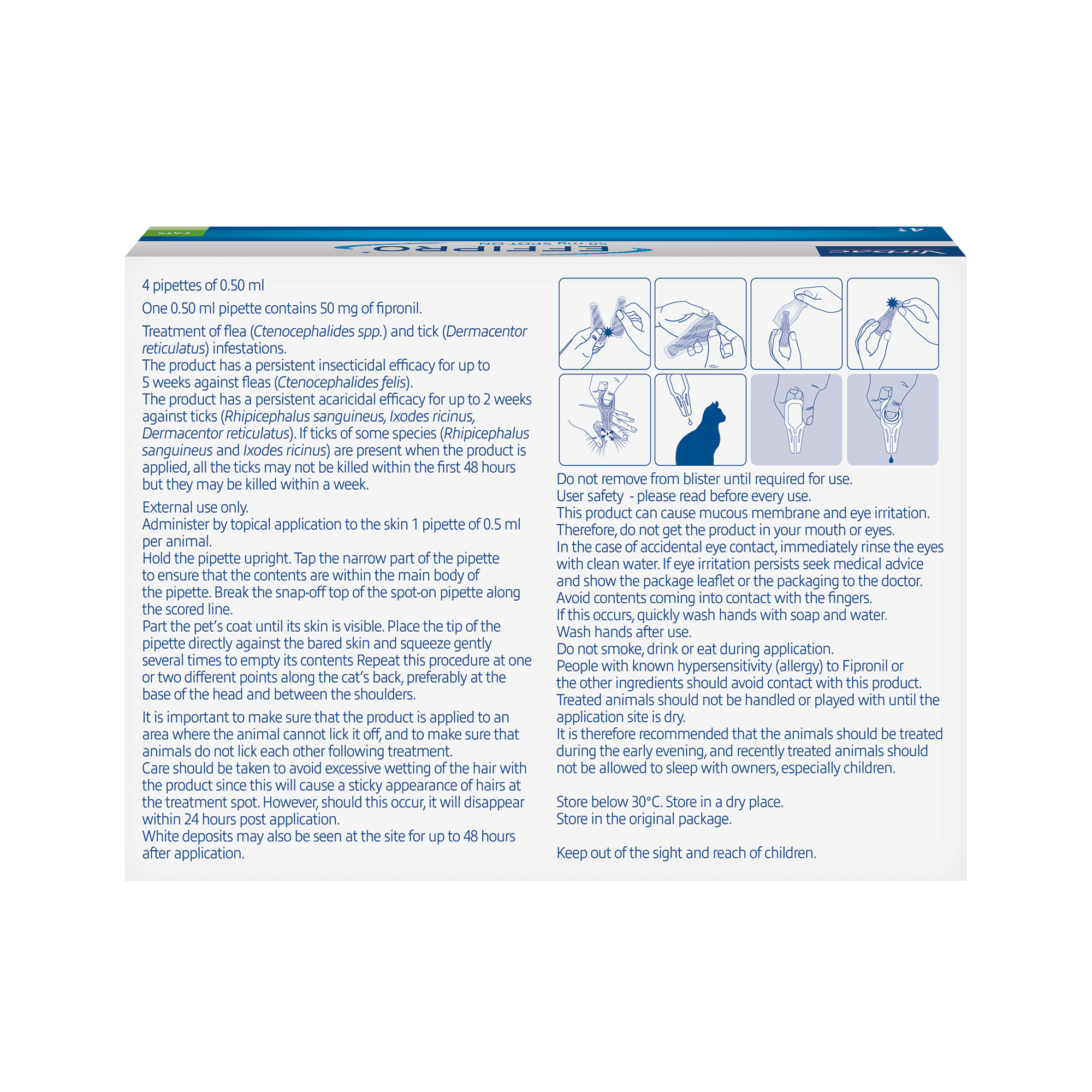 Effipro Spot-On For Cats - Flea & Tick Treatment - Virbac UK