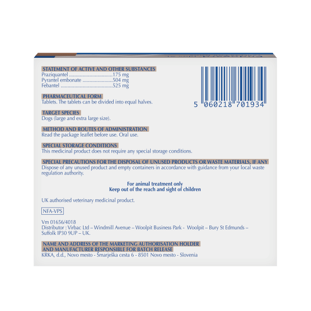 Endogard Plus - Broad-Spectrum Worming Tablet for Dogs - Virbac UK