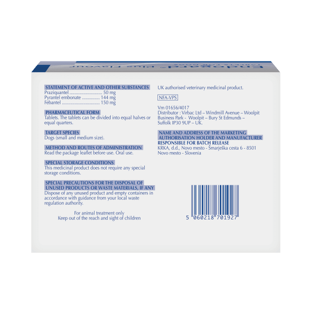 Endogard Plus - Broad-Spectrum Worming Tablet for Dogs - Virbac UK